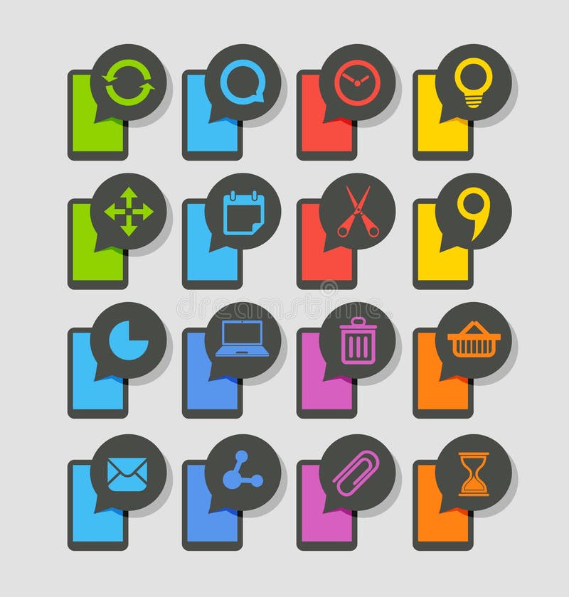 Modern Smartphones with Icons Stock Vector - Illustration of color ...