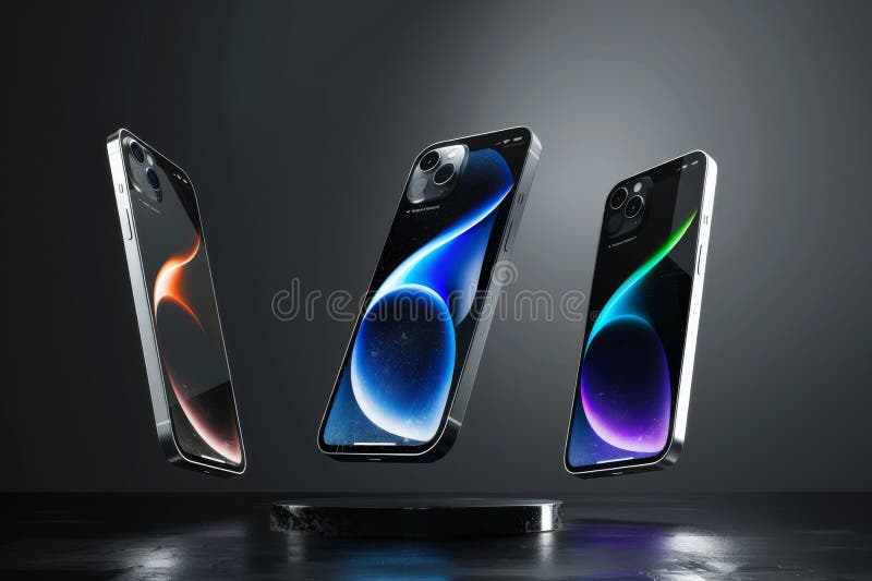 Modern Smartphones Showcasing Reflective Surfaces and Advanced Camera ...