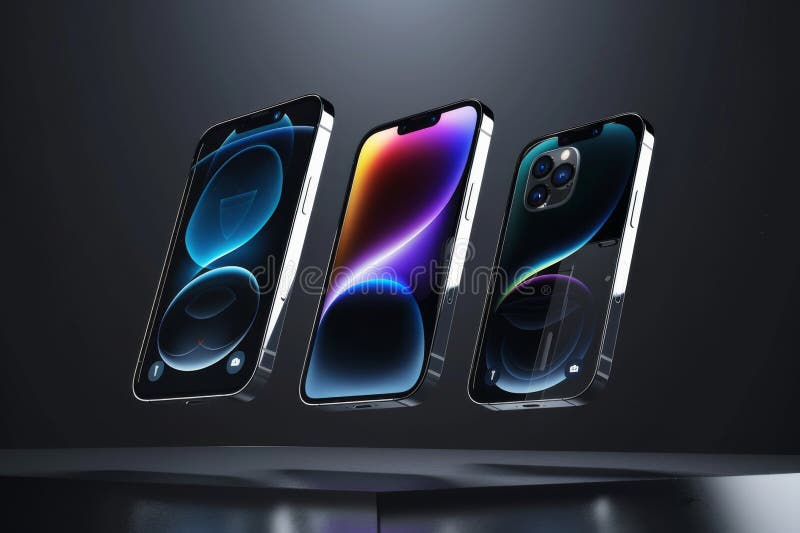 Modern Smartphones Showcasing Reflective Surfaces and Advanced Camera ...