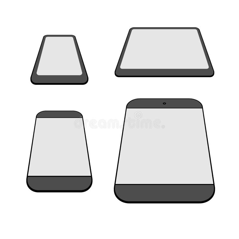 Modern Smartphones and Tablets Icons Stock Vector - Illustration of ...