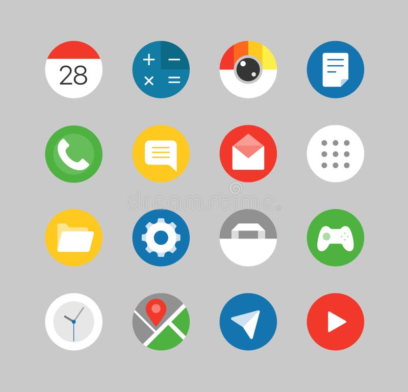 Web Application Icons Collection Stock Vector - Illustration of ...