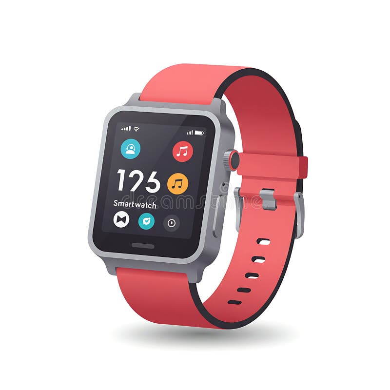 Stylish Smartwatch Design stock illustration. Illustration of modern ...