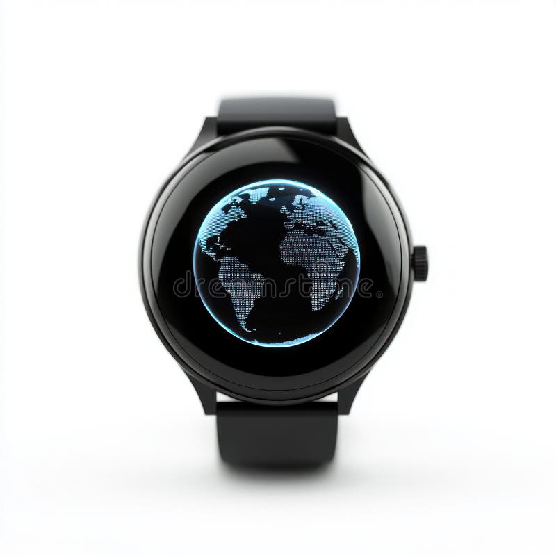 Smartwatch Globe Display stock image. Image of connectivity - 367252475