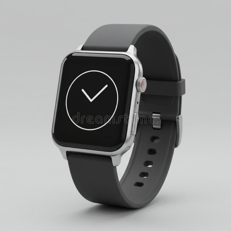 Modern Smartwatch on a Wooden Table – Technology and Fitness Tracking ...