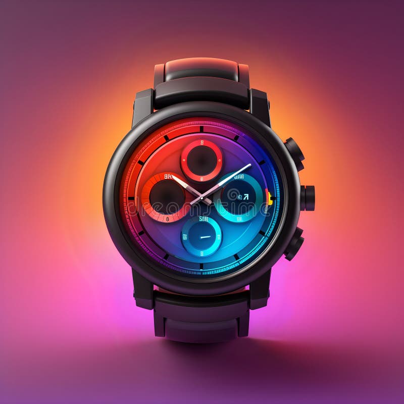 Modern Smartwatch. Generative AI Stock Illustration - Illustration of ...