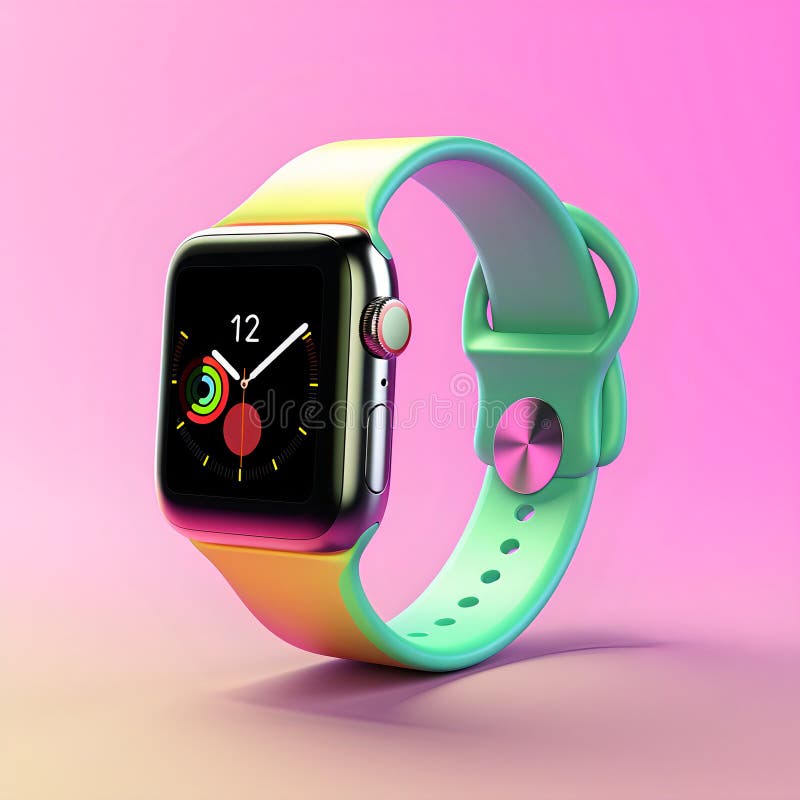 Modern Smartwatch. Generative AI Stock Illustration - Illustration of ...