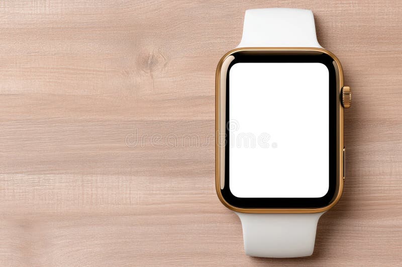 Modern Smartwatch with Blank Screen Mockup and Copyspace - Wide Banner ...