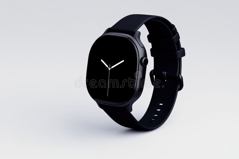 Modern Smartwatch with Blank Screen Mockup and Copyspace - Wide Banner ...