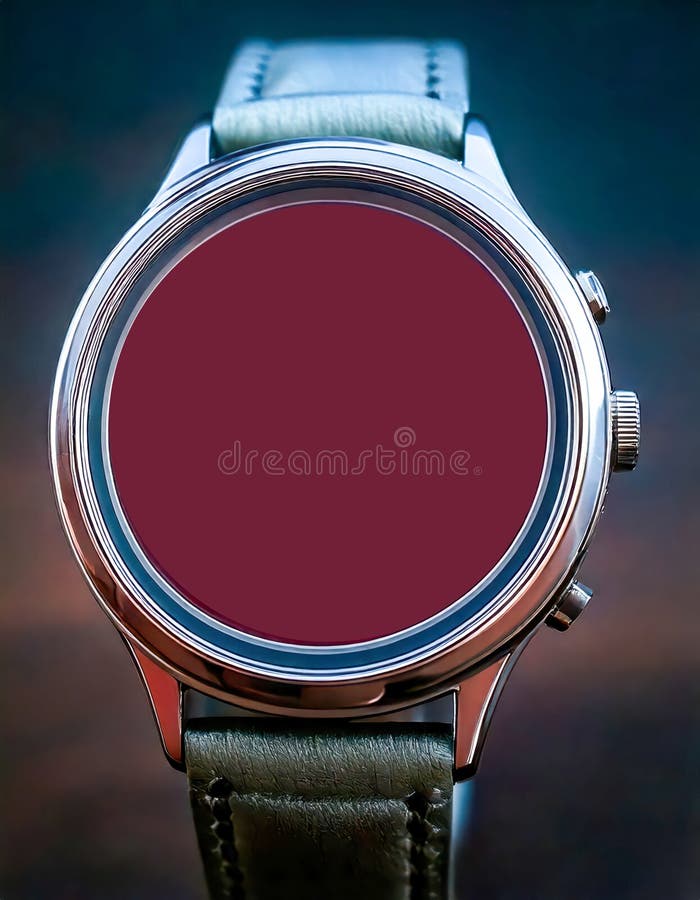 A Modern Smartwatch Tracking Heart Rate and Steps Stock Illustration ...