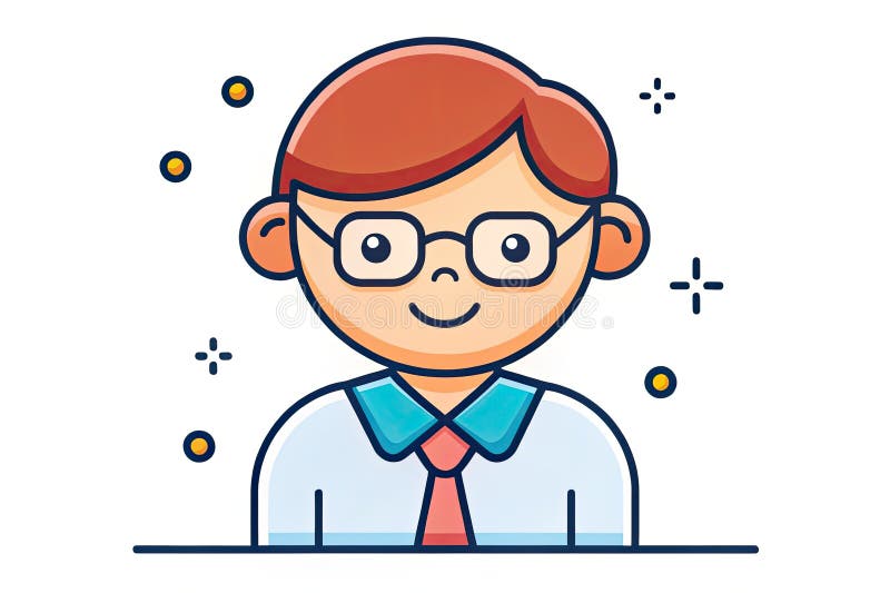 Modern Smiling Teacher Icon Vector Design a Vibrant Minimalist Avatar ...