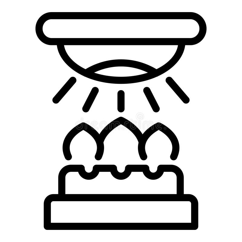 Modern Smoke Detector Icon Outline Vector. Check Combustion Stock ...