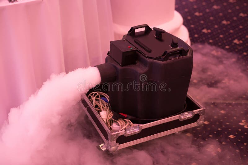Modern Smoke and Fog, Dry Ice Device. Stock Image - Image of light ...