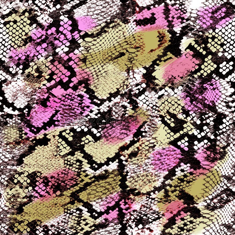 Modern Snake Skin for Print Colored Pattern Stock Illustration ...