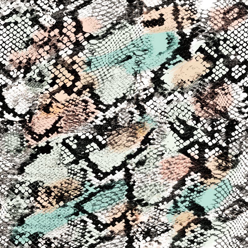 Modern Snake Skin for Print Colored Pattern Stock Illustration ...