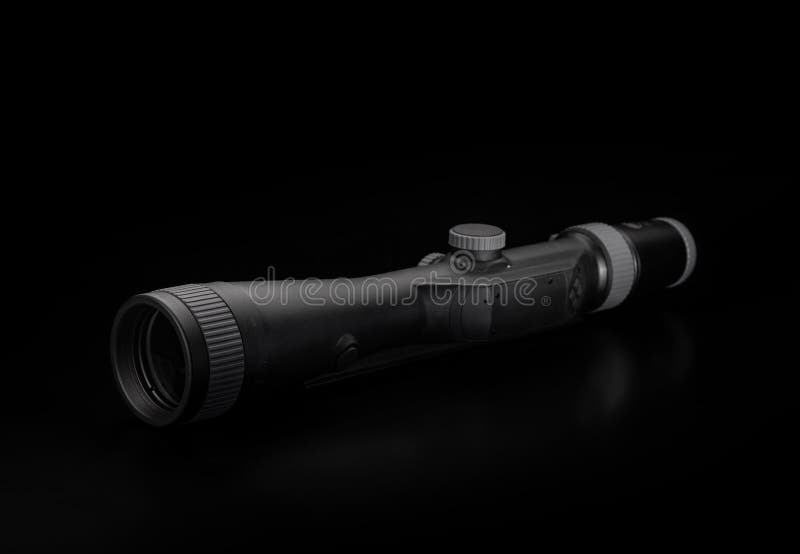 Modern Sniper Scope on a Dark Background. Optical Device for Aiming and ...