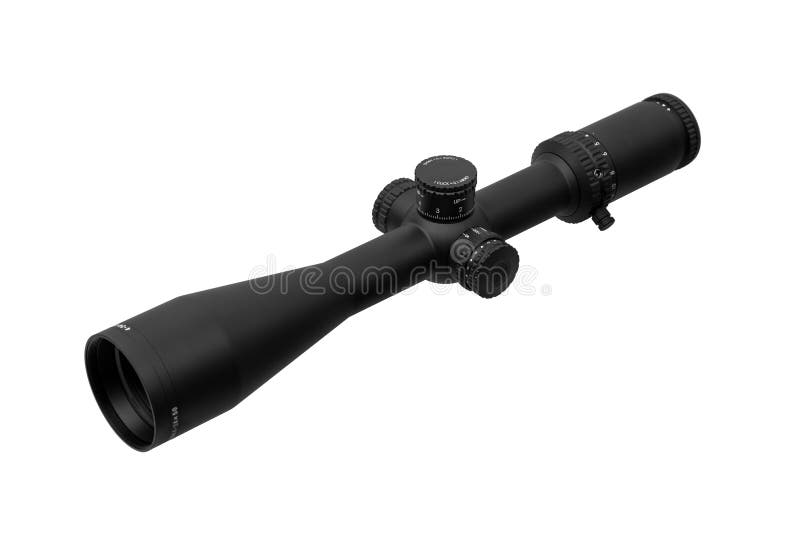 Modern Sniper Scope on a White Back. Optical Device for Aiming and ...