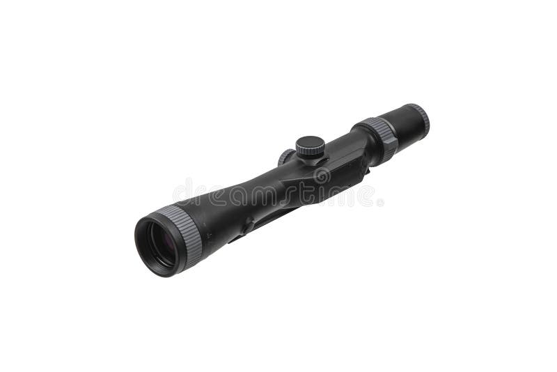 Modern Sniper Scope on a White Back. Optical Device for Aiming and ...