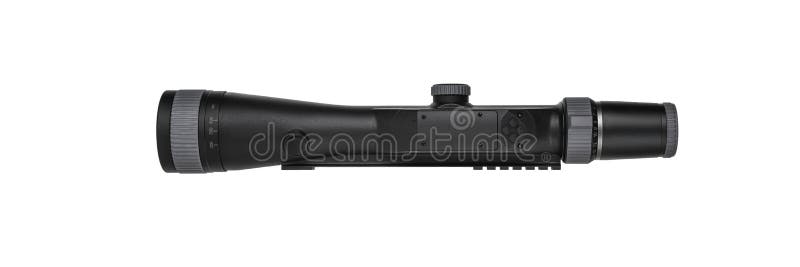 Modern Sniper Scope on a White Back. Optical Device for Aiming and ...