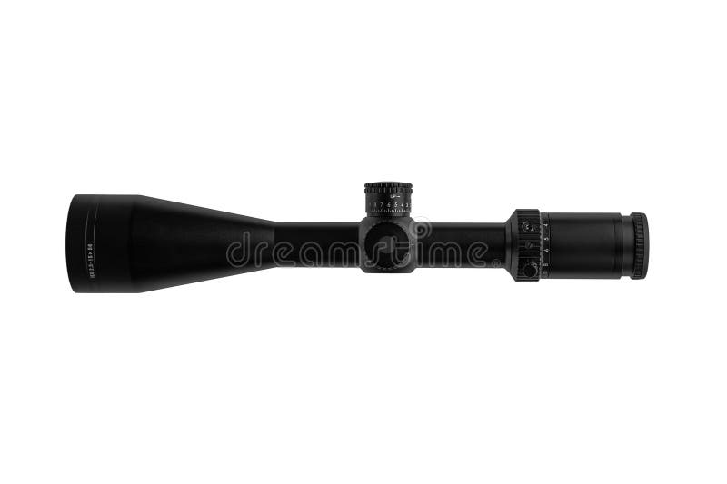 Modern Sniper Scope on a White Back. Optical Device for Aiming and ...