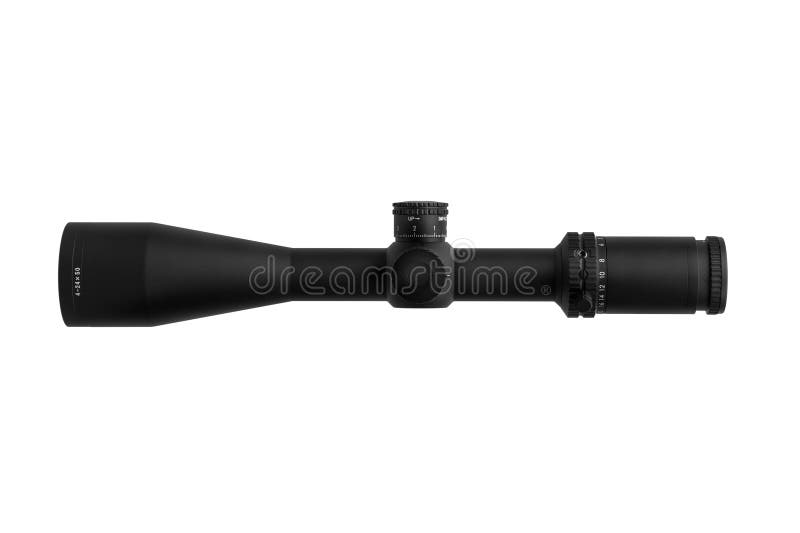 Modern Sniper Scope on a White Back. Optical Device for Aiming and ...