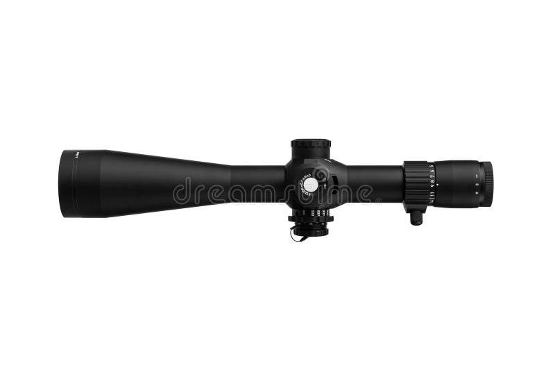 Modern Sniper Scope on a White Back. Optical Device for Aiming and ...