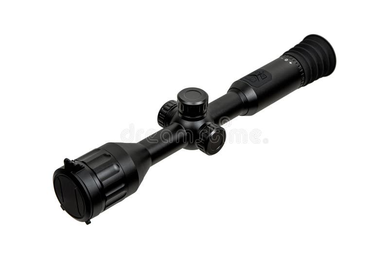 Modern Sniper Scope on a White Background. Optical Device for Aiming ...