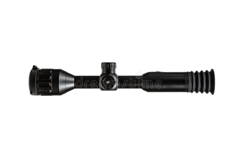 Modern Sniper Scope on a White Background. Optical Device for Aiming ...
