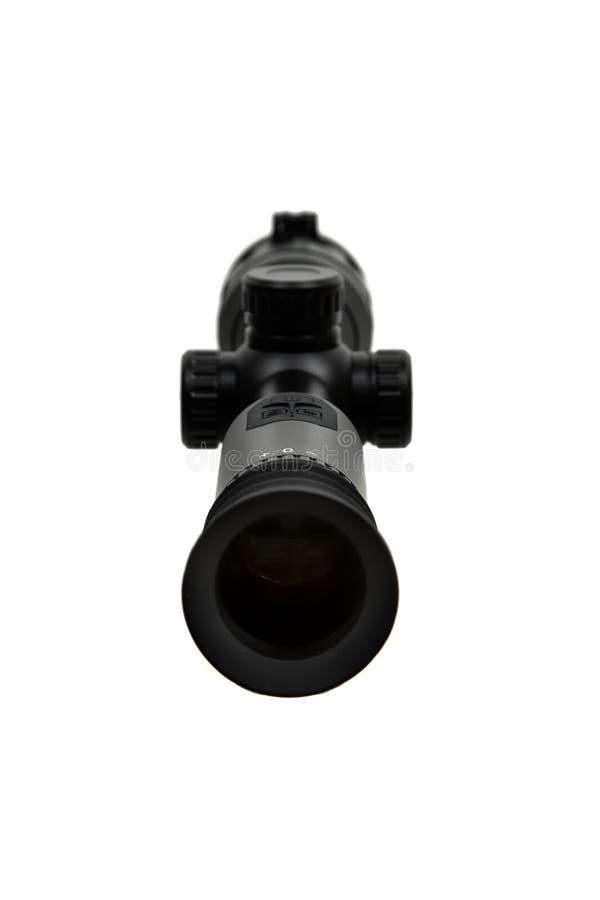Modern Sniper Scope on a White Background. Optical Device for Aiming ...