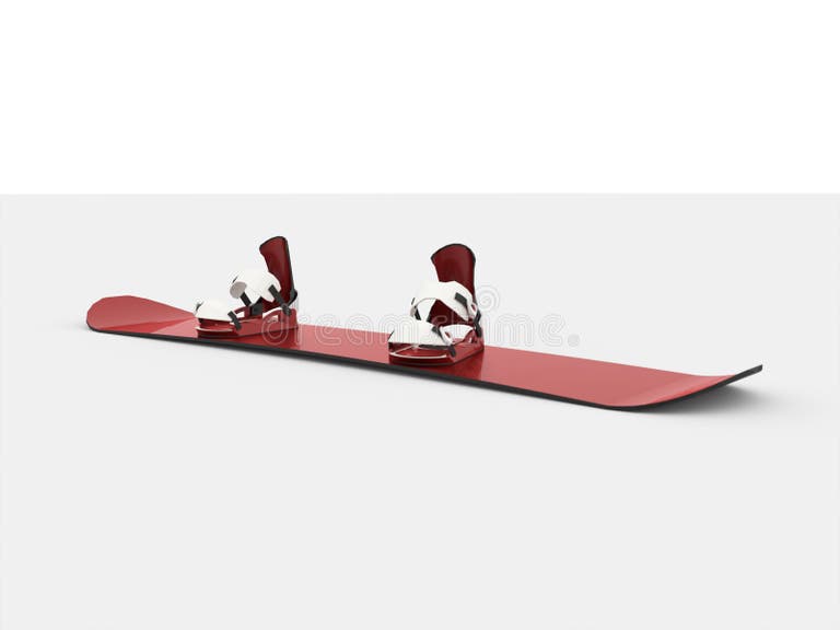 Modern snowboard red color stock illustration. Illustration of ...