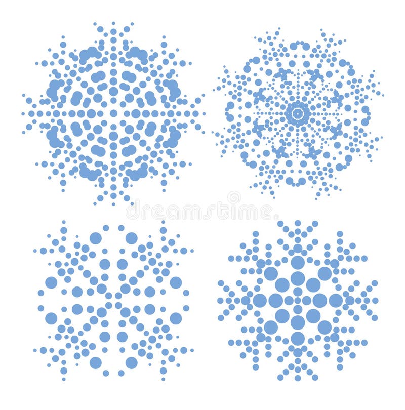 Modern snowflakes stock vector. Illustration of pretty - 48099381