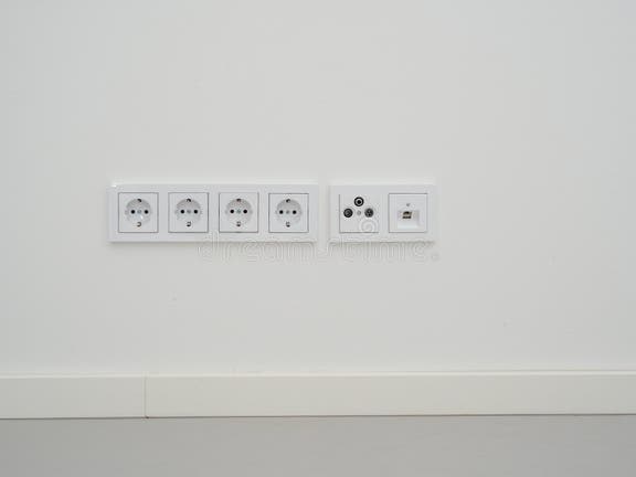Modern Sockets in the Wall. Multifunctional Socket with Internet ...