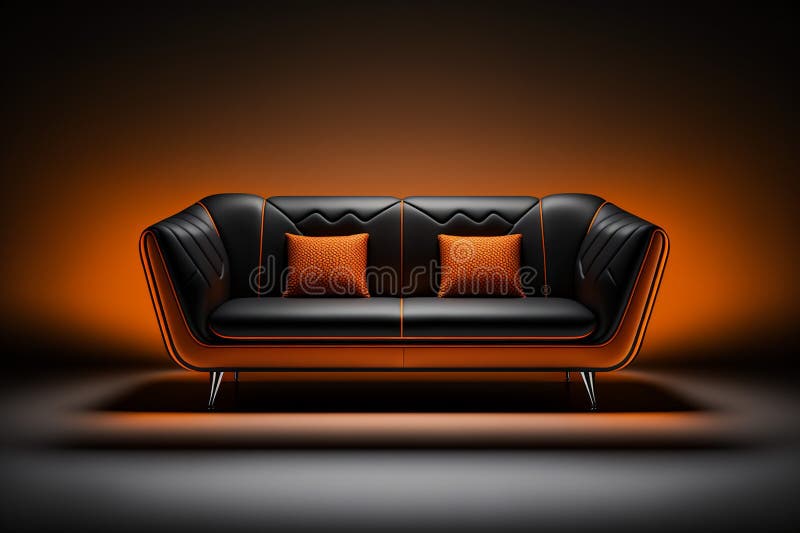 A Modern Sofa Design Concept.AI Generated Stock Illustration ...