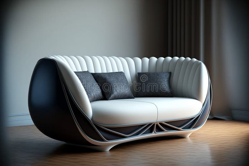 .a Modern Sofa Design Concept.AI Generated Stock Illustration ...