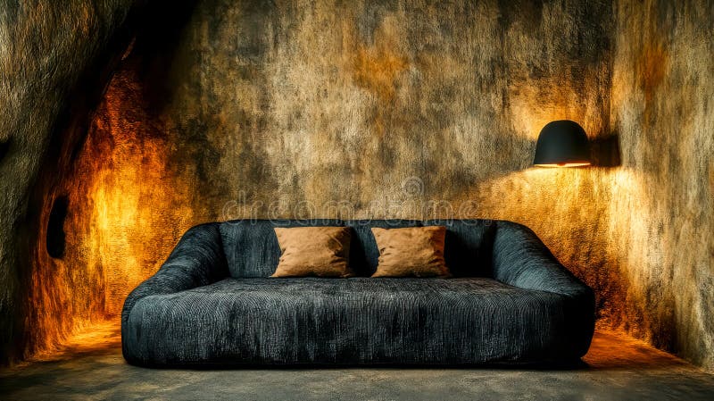 Warm Illuminated Wall Fixture Creating Cozy Ambiance Modern Interior ...