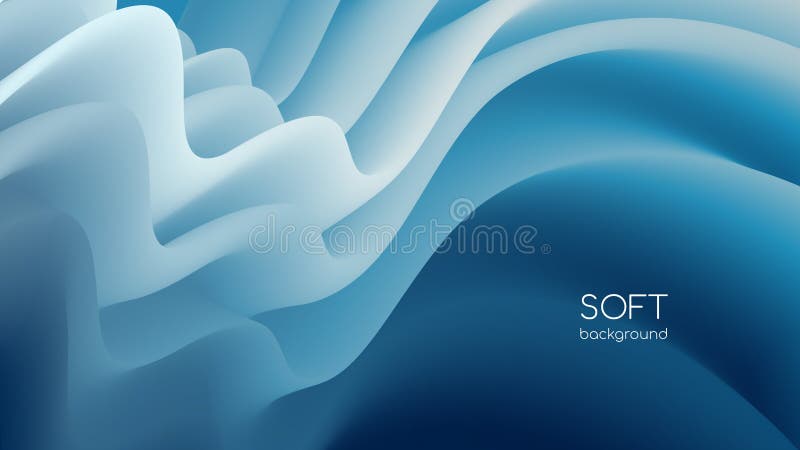 Modern Soft Abstract Composition in Blue Tones Stock Vector ...