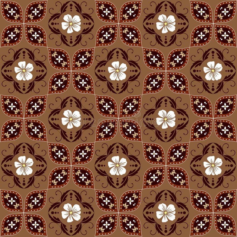 Modern Soft Brown Color Designs for Typical of Traditional Batik Java ...