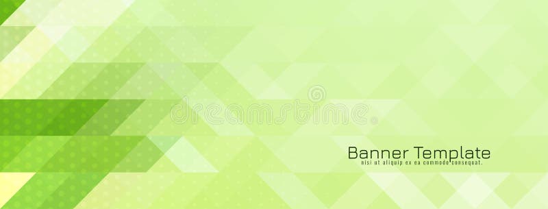 Modern Soft Green Triangular Pattern Mosaic Design Banner Stock Vector ...