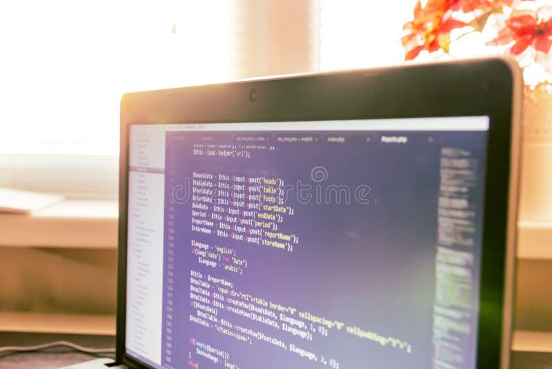 Software Development C Sharp C Net Code Close Up Stock Image Image Of Developer Background