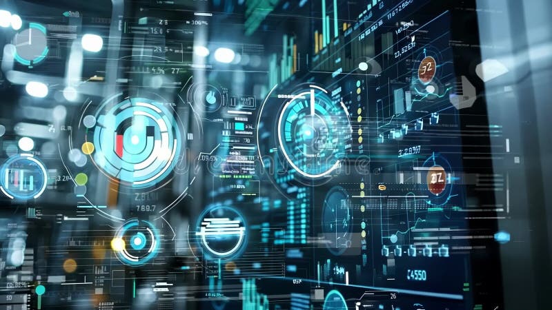 Modern Software Displaying Manufacturing Analytics Data Stock Video ...