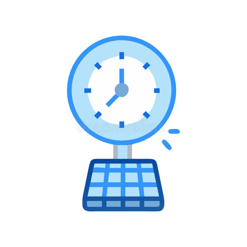 Modern Solar Clock Icon Illustration Stock Illustration - Illustration ...