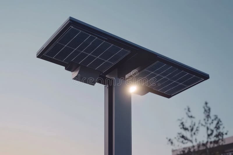 Modern Solar Panel Design in Urban Setting Stock Photo - Image of ...