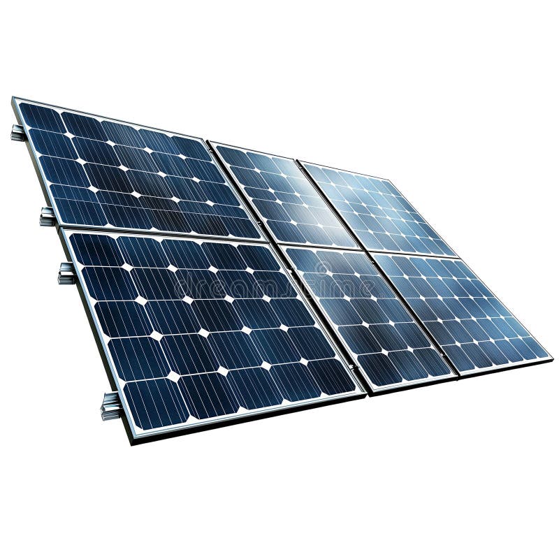 Modern Solar Panel Energy System Design Eco Sun Blue Grid Stock ...
