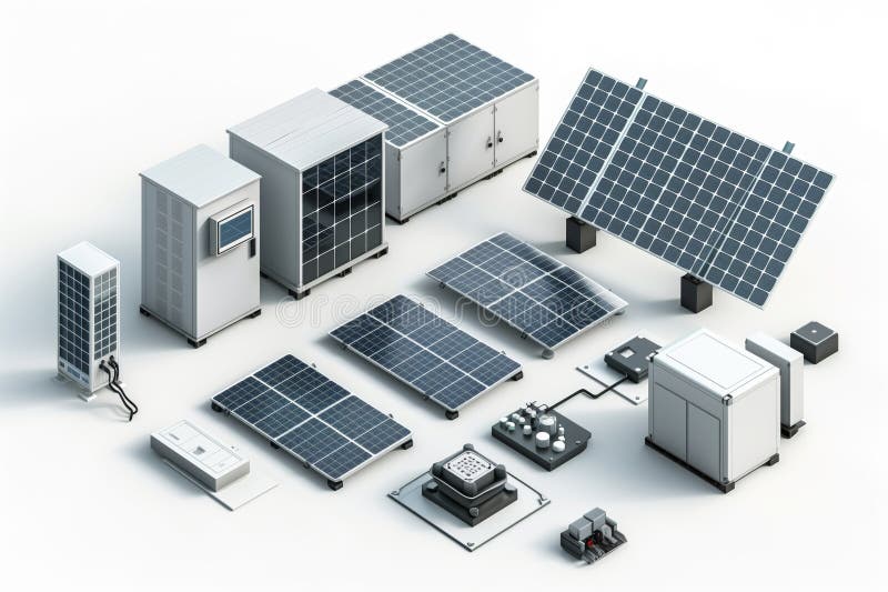 A Modern Solar Panel System for Sustainable Energy Generation Stock ...