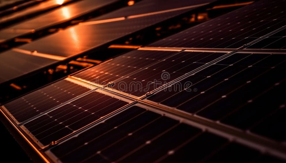 Modern Solar Panel Technology Illuminates Futuristic Power Supply Grid ...