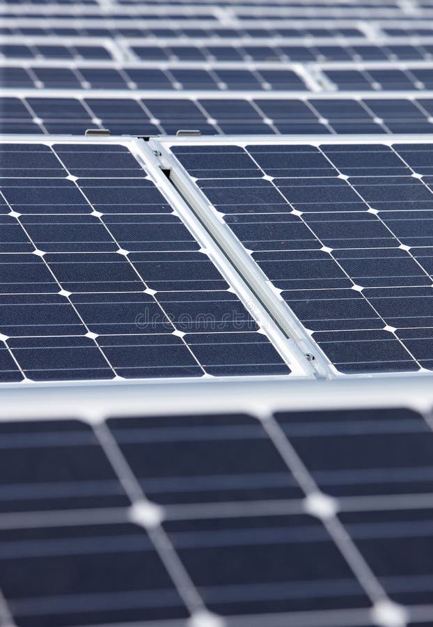 Modern Solar Panels As An Alternative Energy Source On Scenic Red Tiled ...