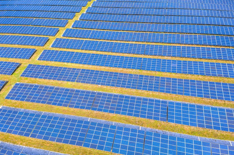 Modern Solar Park from Above Stock Image - Image of green, blue: 213872107