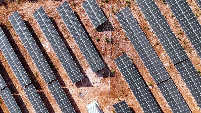 Modern Solar Power System Mounted on Ground Stock Footage - Video of ...