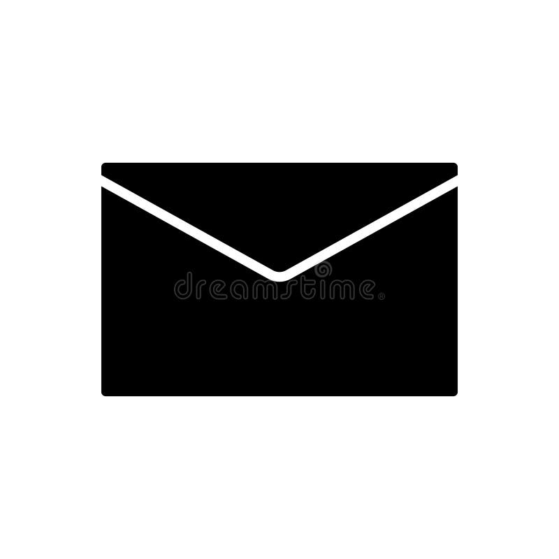 Modern Solid Envelope Symbol Illustration Stock Illustration ...