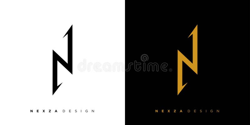 Modern N Letter Initial Logo Design Stock Vector - Illustration of ...