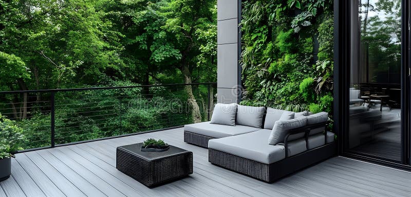 Modern Sophistication: Expansive Deck with Panoramic Window and ...